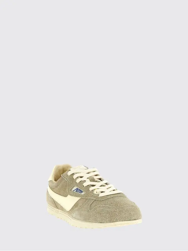 AUTRY Windspin Low Top Leather And Nylon Sneakers With Suede Inserts - Grey