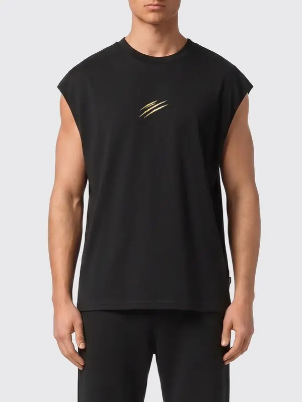 PLEIN SPORT Printed Cotton Tank Top