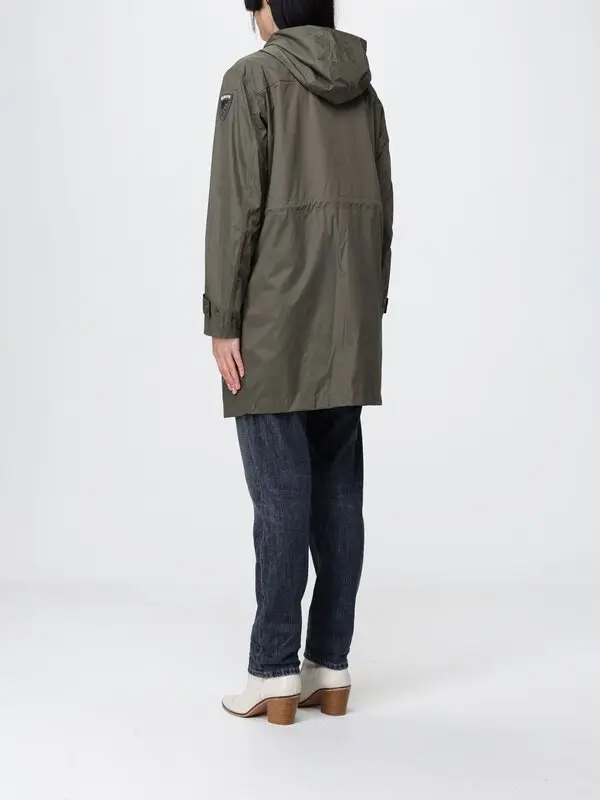 BLAUER. Nylon Raincoat With Hood - Green