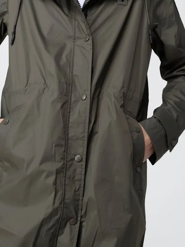 BLAUER. Nylon Raincoat With Hood - Green