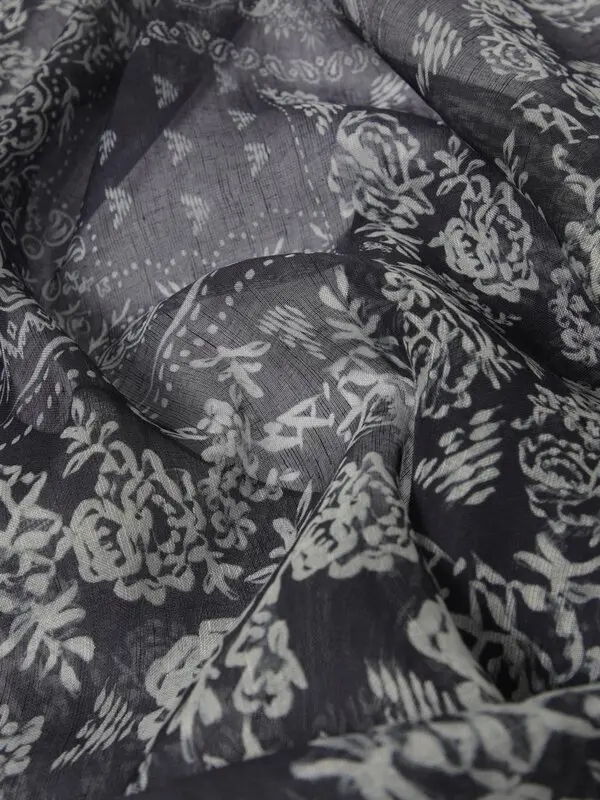 Emporio Armani Modal Blend Scarf With Floral Print
