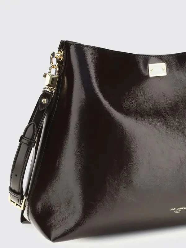Dolce & Gabbana Vittoria Large Bag In Leather - Brown