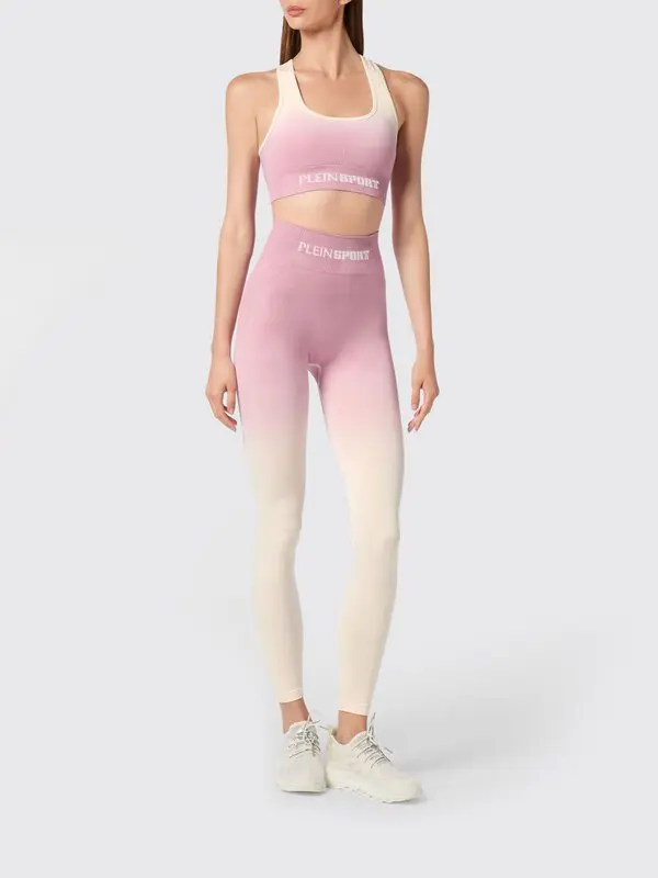 PLEIN SPORT Two Tone Cropped Sports Top
