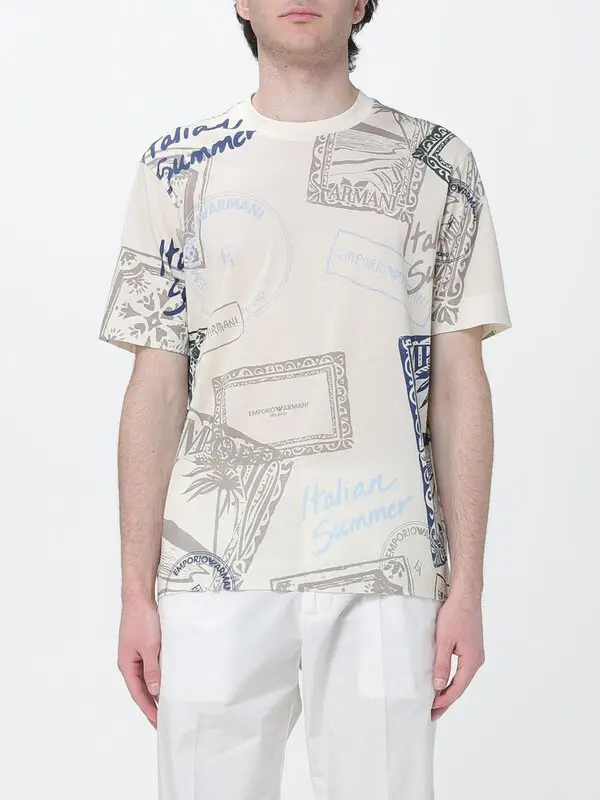 Emporio Armani Printed Cotton Blend T-shirt