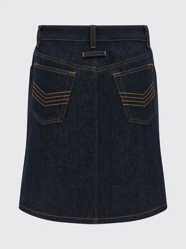 JEAN PAUL GAULTIER Cut-out Denim Mini Skirt