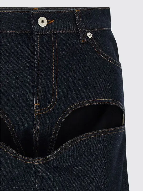 JEAN PAUL GAULTIER Cut-out Denim Mini Skirt