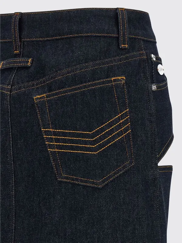 JEAN PAUL GAULTIER Cut-out Denim Mini Skirt
