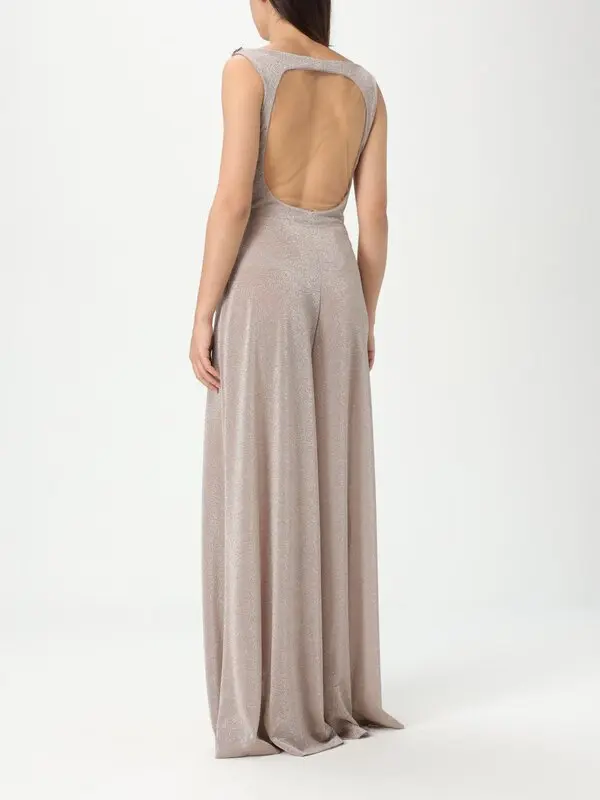 SIMONA CORSELLINI Metallic Wide Leg Jumpsuit