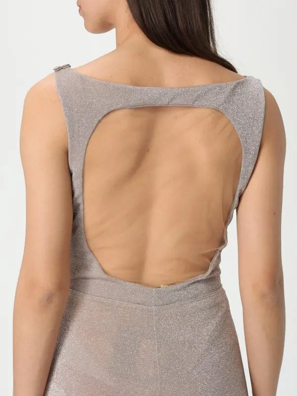 SIMONA CORSELLINI Metallic Wide Leg Jumpsuit