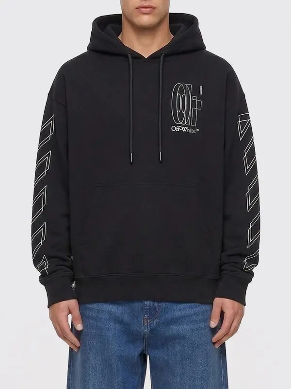 Off-White Cotton Sweatshirt With Arrow