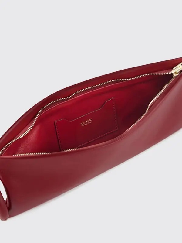 TOM FORD Aura Leather Clutch - Ruby