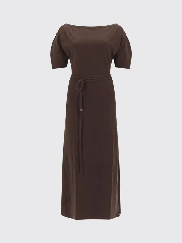 LEMAIRE Cotton And Linen Midi Dress - Brown