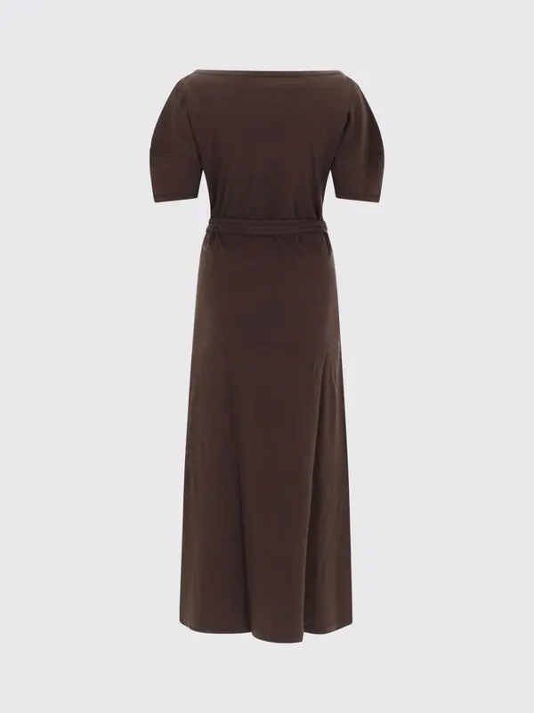 LEMAIRE Cotton And Linen Midi Dress - Brown