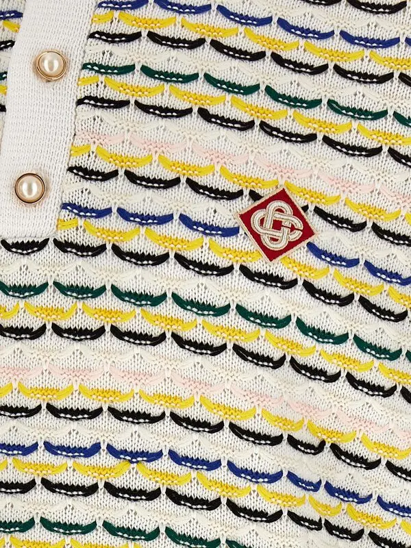 Casablanca Multi Cotton Knit Polo