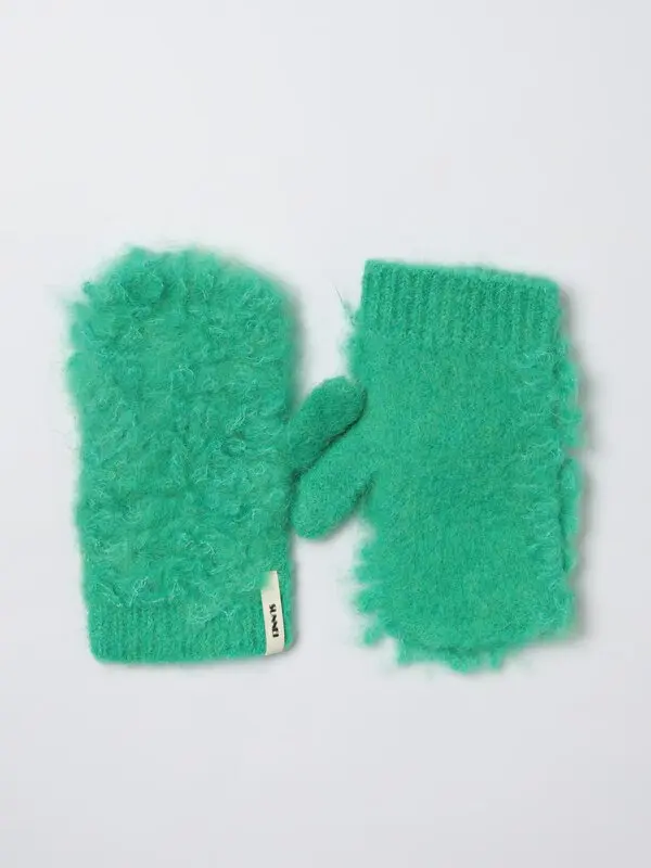 Sunnei Knitted Mittens - Green