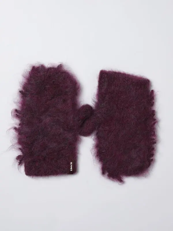 Sunnei Knitted Mittens - Violet