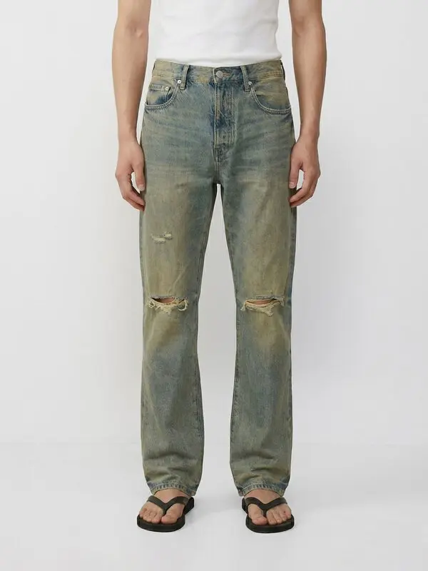 PURPLE BRAND Hadley Vintage Straight Distressed Denim Jeans