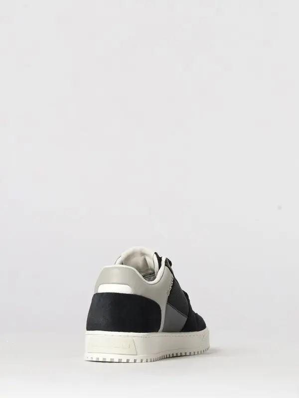 Emporio Armani Mesh And Suede Low Top Sneakers - Blue