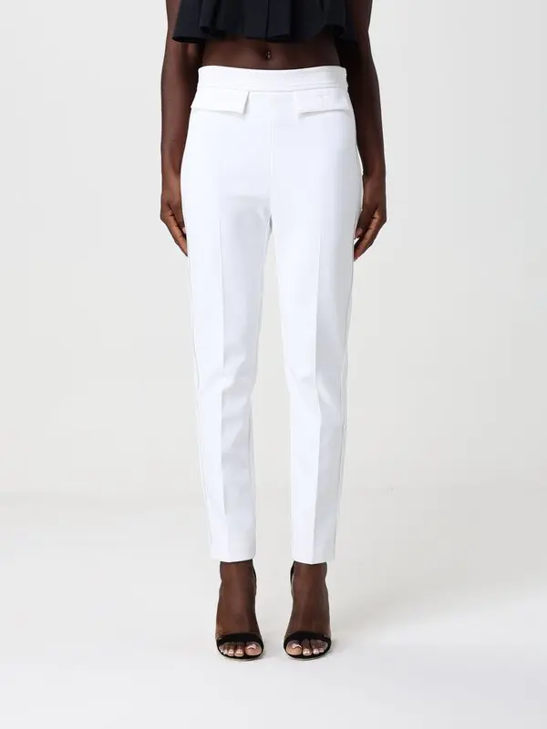 Elisabetta Franchi Crepe Cropped Trousers - Ivory