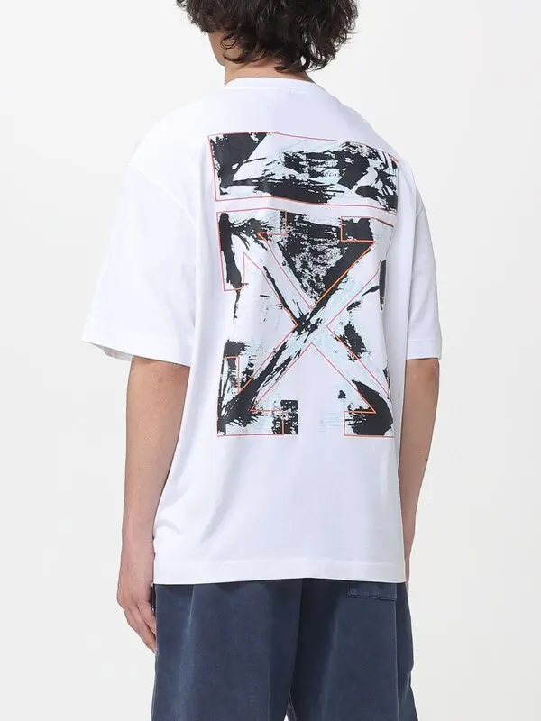 Off-White Cotton Crewneck T-shirt - Black