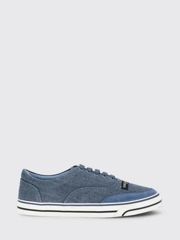 Dolce & Gabbana Canvas Lace-up Sneakers - Gnawed Blue