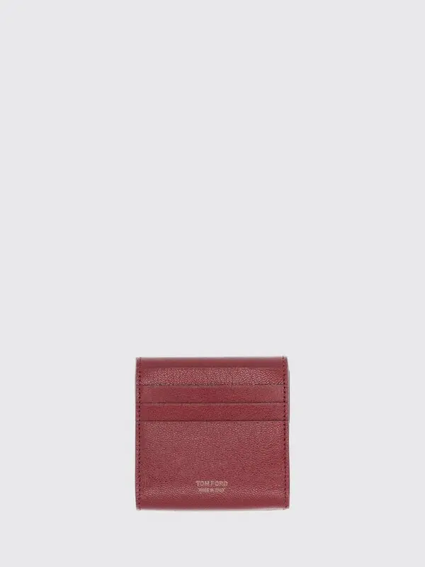 TOM FORD Leather Credit Card Holder - Red