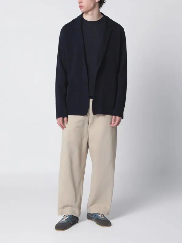ROBERTO COLLINA Single-breasted Cotton Blazer - Blue