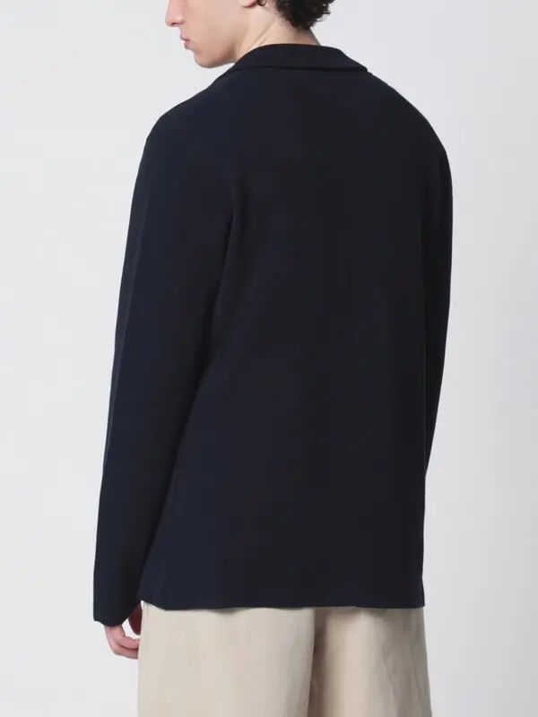ROBERTO COLLINA Single-breasted Cotton Blazer - Blue