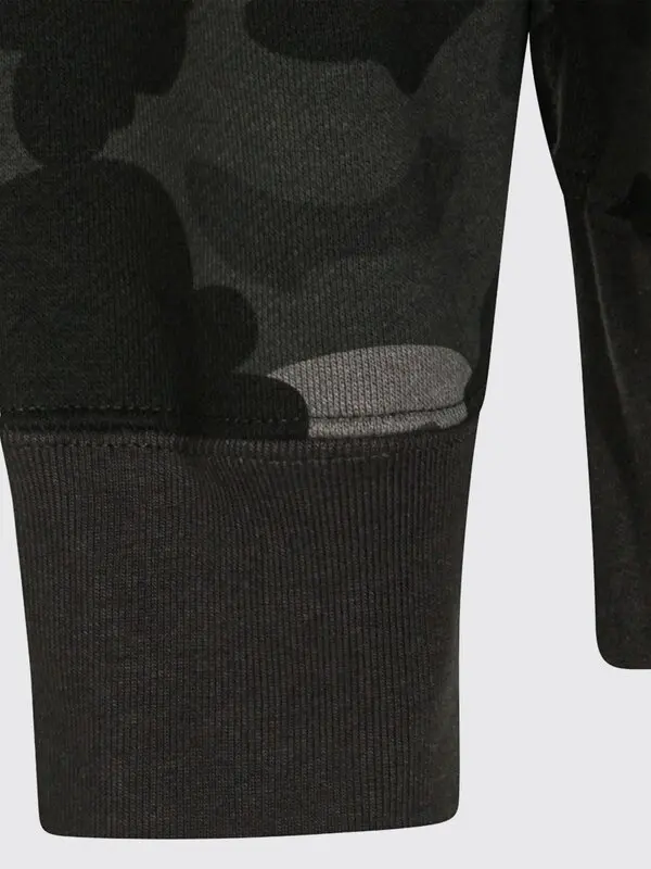 A BATHING APE Camouflage Print Cotton Sweatshirt With Logo