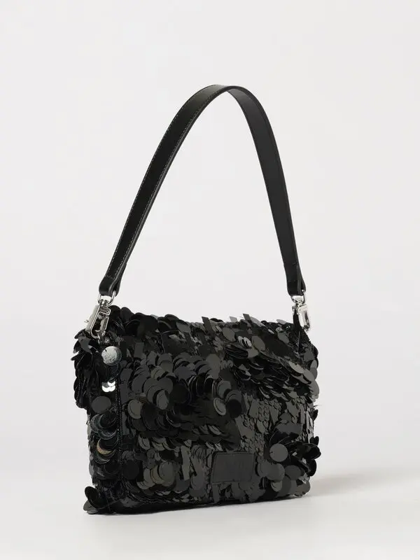 Staud Timmy Rectangular Mini Shoulder Bag With Sequins And Removable Handle