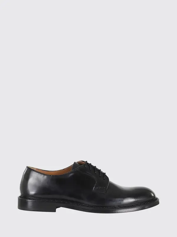 DOUCAL'S Brushed Leather Derby Shoes - Black