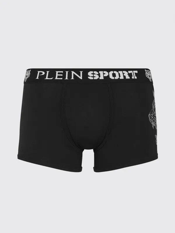 PLEIN SPORT Stretch Cotton Blend Boxer Shorts Philipp Plein - Black