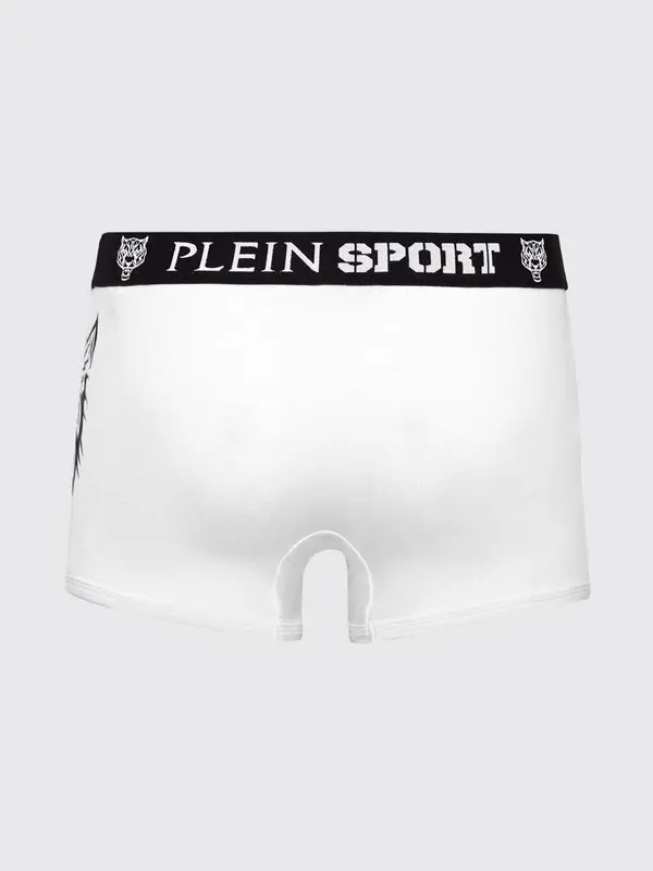 PLEIN SPORT Stretch Cotton Blend Boxer Shorts Philipp Plein - White