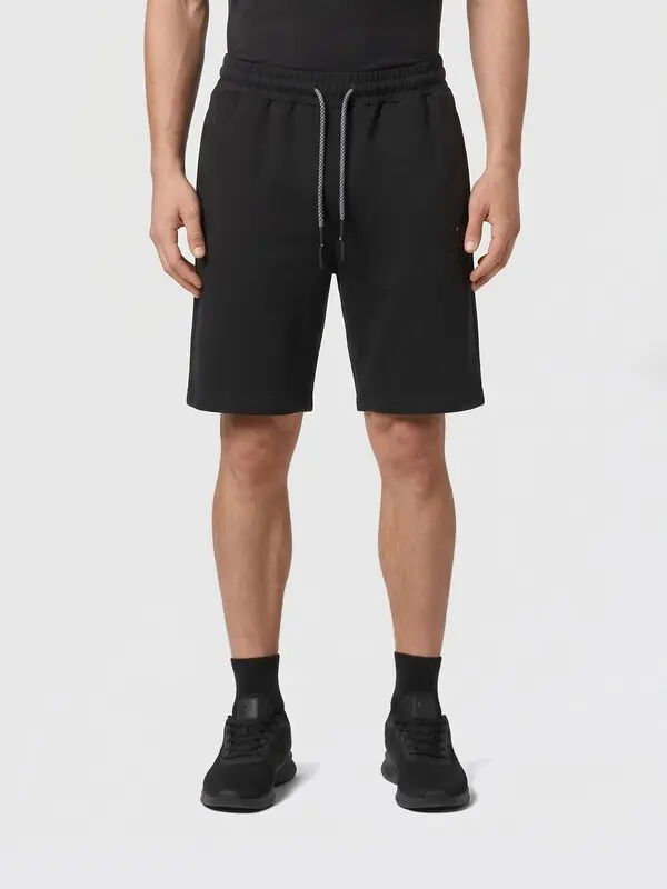 PLEIN SPORT Technical Stretch Fabric Jogging Shorts - Black