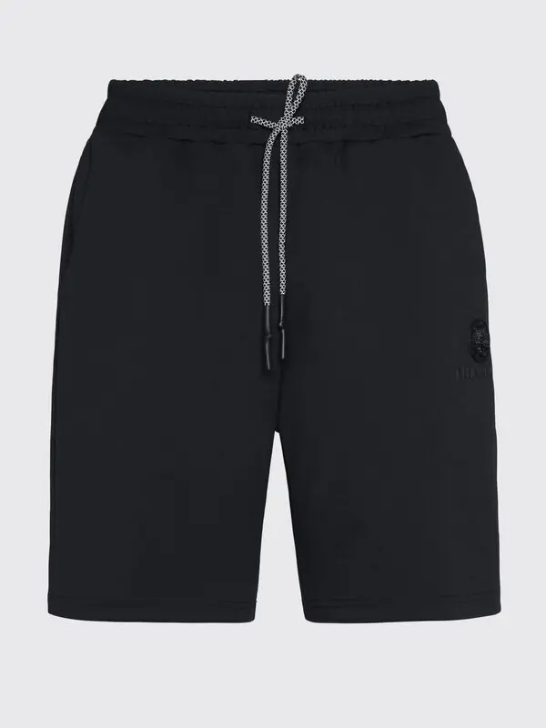 PLEIN SPORT Technical Stretch Fabric Jogging Shorts - Black