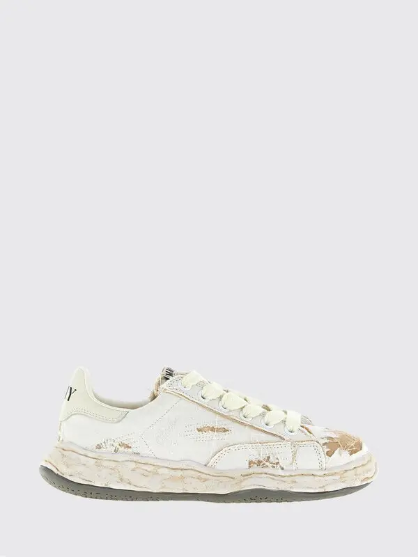 Mihara Yasuhiro Charles Distressed Cotton Canvas Sneakers