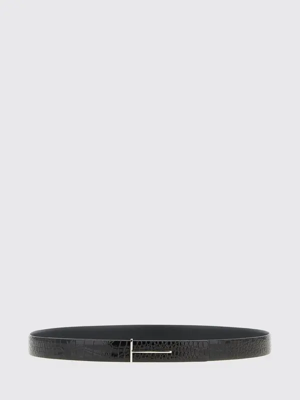 TOM FORD Croc-effect Leather Belt
