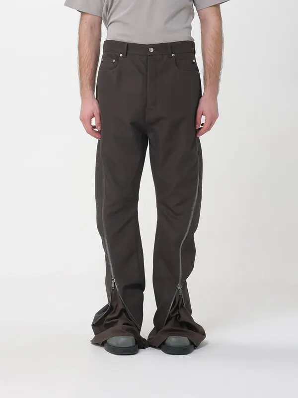 Rick Owens Banana Cotton Blend Trousers - Brown