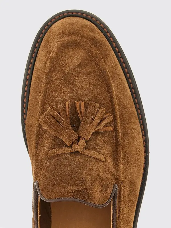 TRICKER'S Suede Calfskin Tassel Loafers - Brown