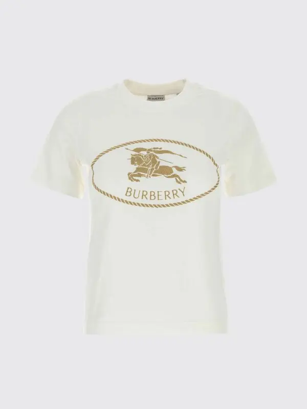 Burberry Cotton T-shirt With Equestrian Knight Logo - Beige