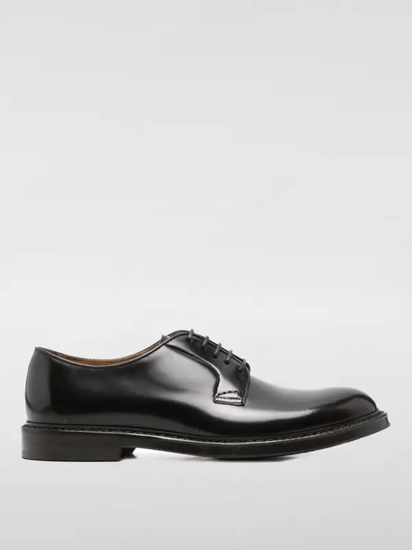 DOUCAL'S Brushed Leather Derby Shoes - Dark