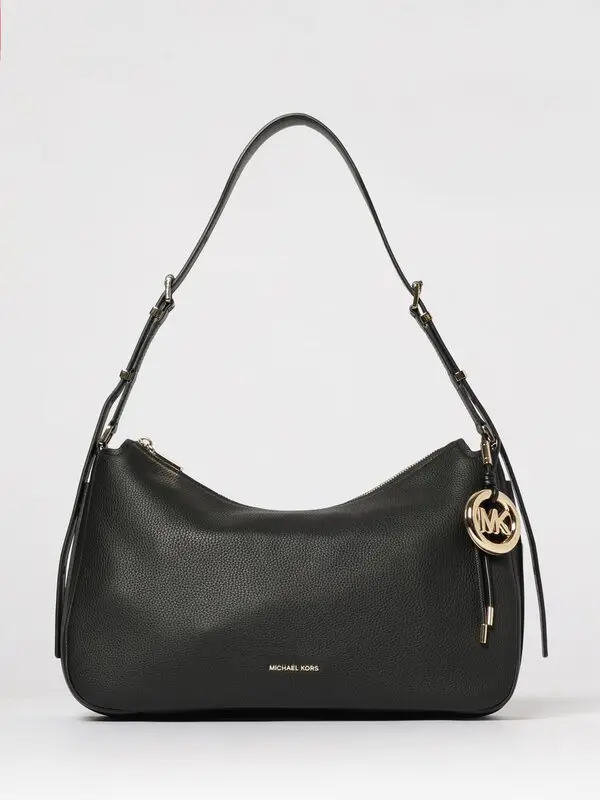 Michael Kors Nolita Medium Pebbled Leather Shoulder Bag - Black