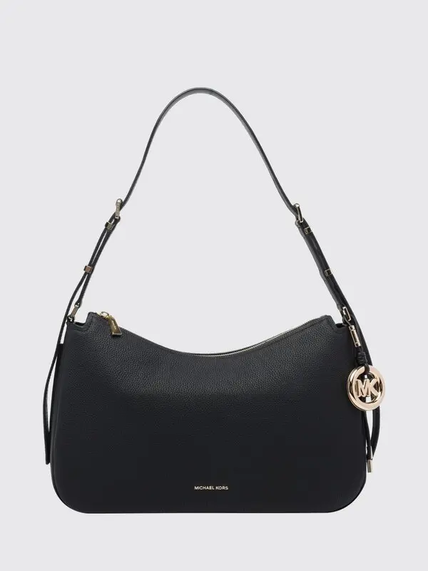 Michael Kors Nolita Medium Pebbled Leather Shoulder Bag - Black