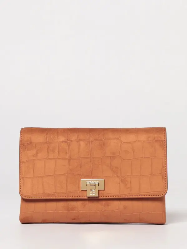 Elisabetta Franchi Suede Crocodile Print Bag - Leather