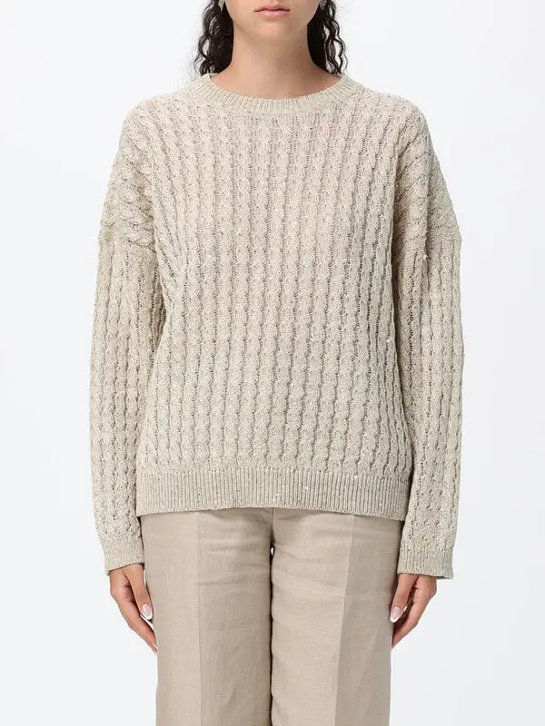 Brunello Cucinelli Open-knit Linen Crew-neck Sweater