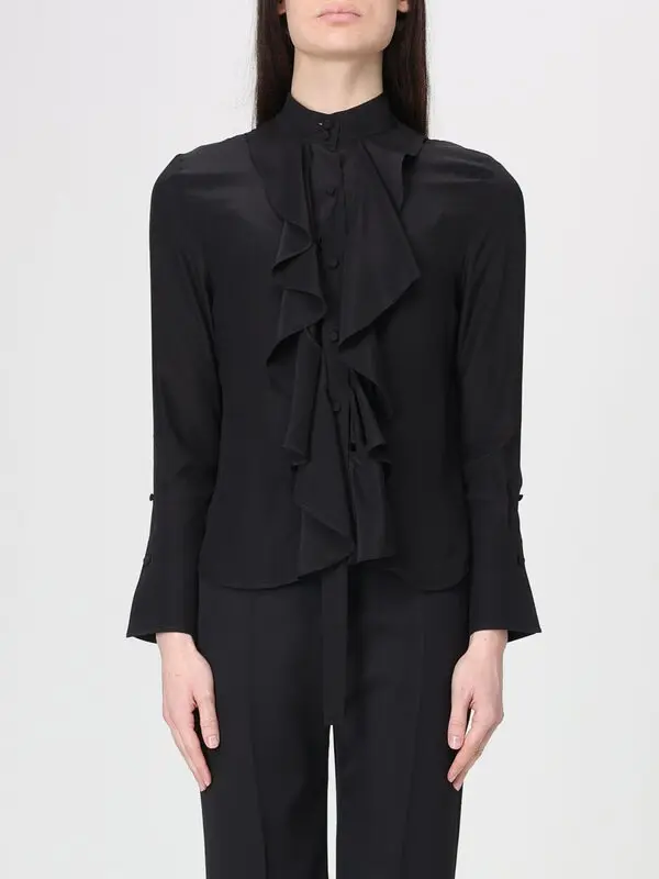Alexander McQueen Elegant Silk Ruffled Shirt