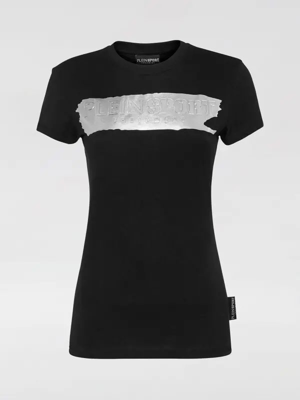 PLEIN SPORT Cotton T-shirt With Laminated Logo
