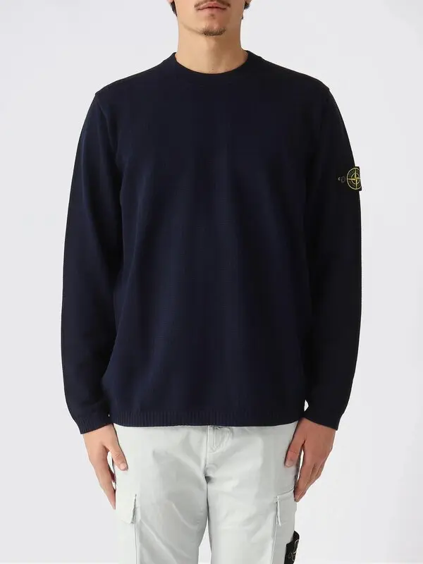 Stone Island Cotton Crew Neck Jumper - Blue