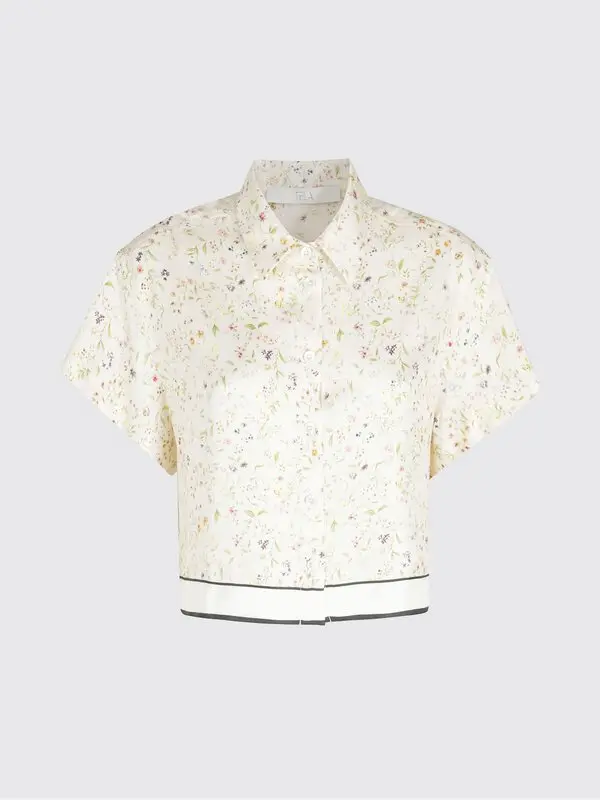 TELA Satin Shirt With Floral Print