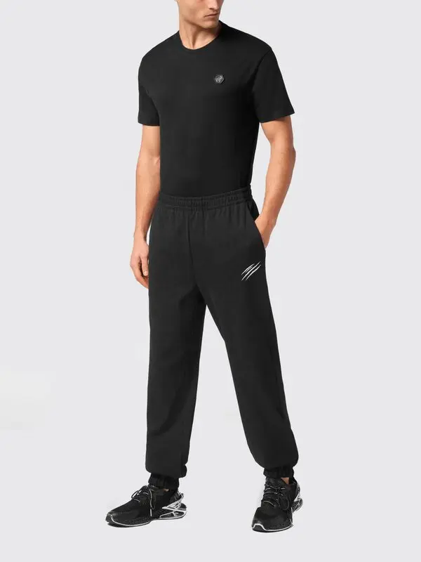 PLEIN SPORT Technical Fabric Jogging Trousers - Black
